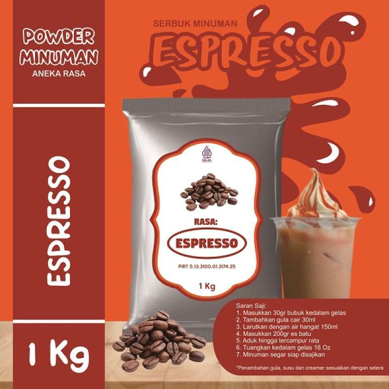 Jual Serbuk Minuman Rasa Espreso Bubuk Minuman Kekinian 1Kg Instan Drink Espresso Powder Boba ...