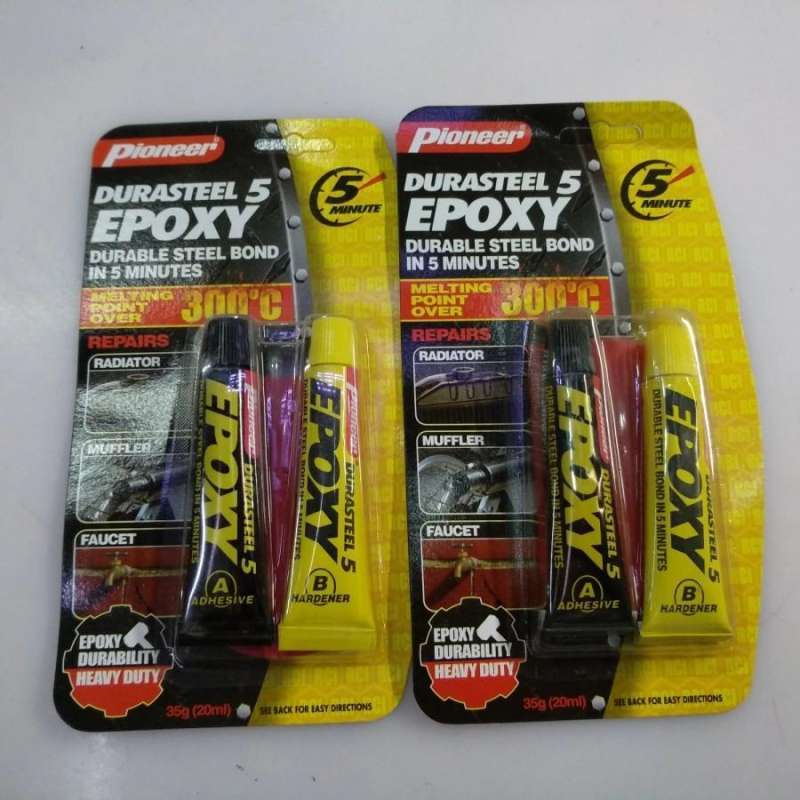 Jual Lem besi plastik steel epoxy pioneer 5 minute tahan panas di ...