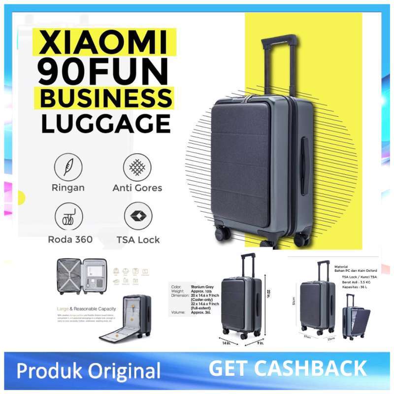 Jual KOPER KABIN 20 INCH | KOPER 90 FUN POINT BUSINESS LUGGAGE CABIN ...