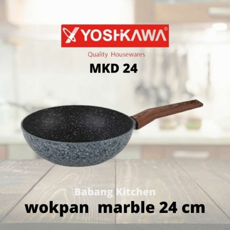Jual Yoshikawa Mkd 24 // Wokpan Marble Ceramic 24 Cm Bisa Di Kompor Induksi - Mkd 24 Di Seller ...