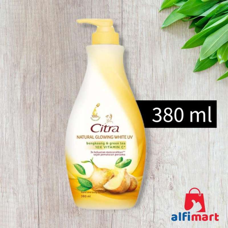Jual Citra Hand & Body Lotion Natural Glowing White UV pump 380ml 380 ml Bengkoang di Seller ...