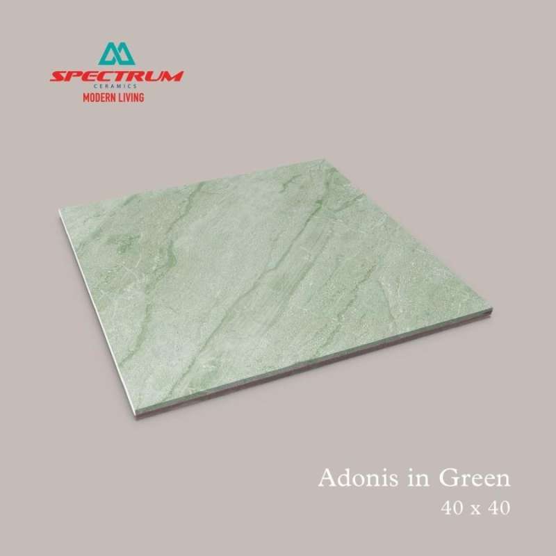 Jual KERAMIK 40X40 ADONIS GREEN GLOSSY - MULIA TILE di Seller Naura ...