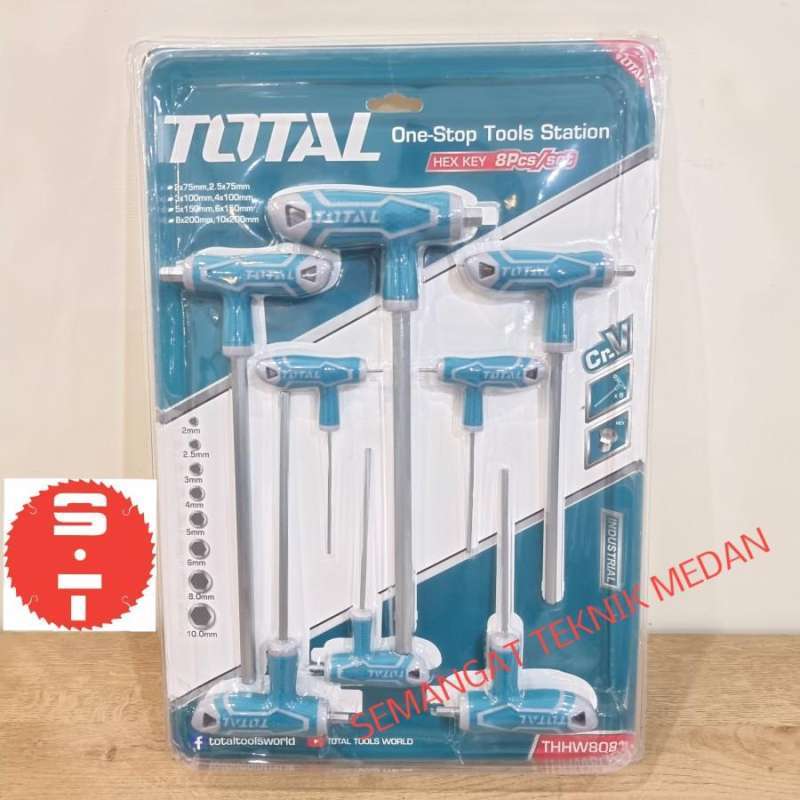 Jual 8PCS KUNCI L HEX KEY WRENCH MODEL T HANDLE SET 8 PCS TOTAL THHW8081 di Seller Semangat ...