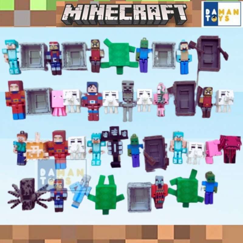 Promo Mainan Minecraft Action Figure Senjata Minicraft Dungeon Enderman ...