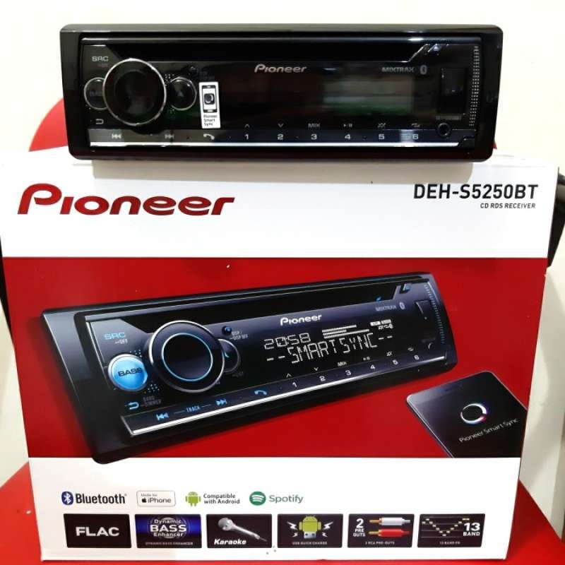 Promo TAPE HEAD UNIT SINGLE DIN PIONEER DEH-S5250BT BLUETOOTH KARAOKE ...