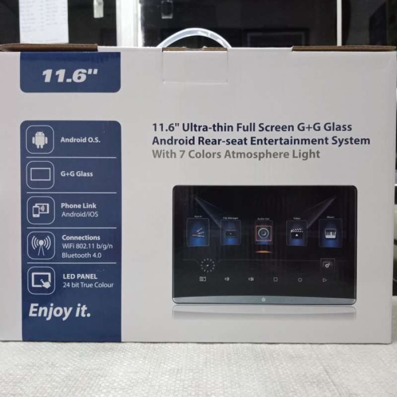 Promo Headrest android enigma - clip on android 11 inch - android rear ...