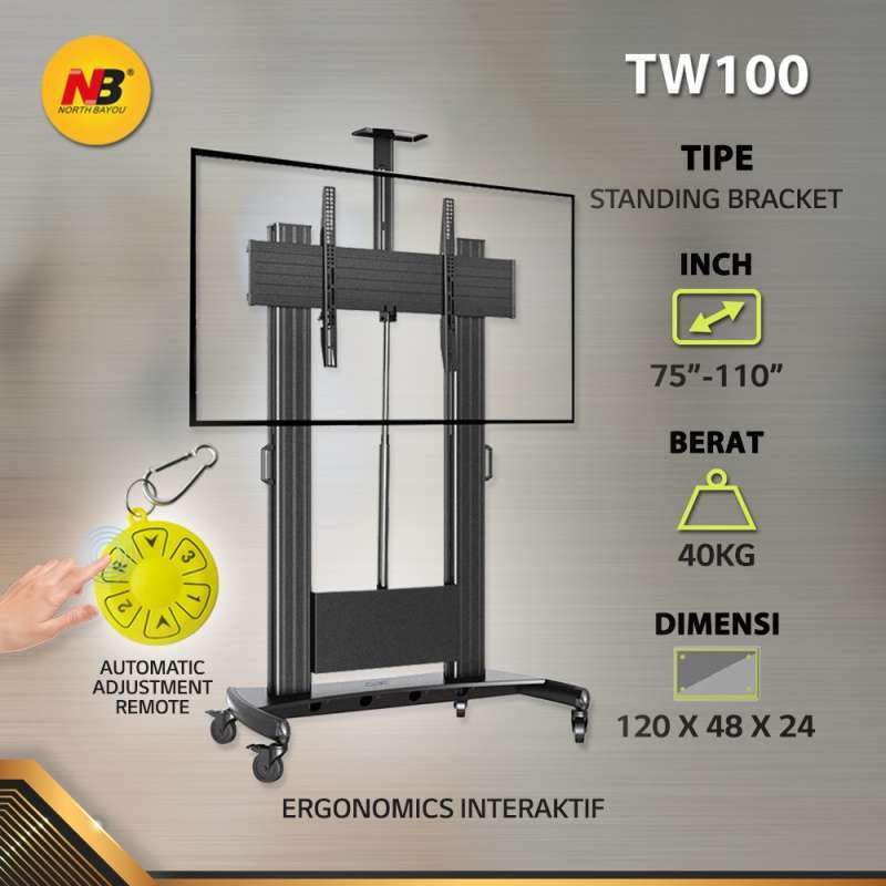 Jual Free Ongkir Wil JADETABEK BRACKET TV STANDING NB TW100 SIZE 75 ...