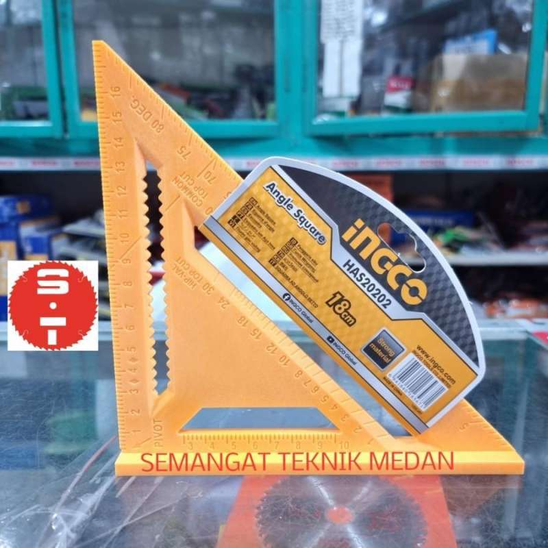 Jual HAS20202 ANGLE SPEED RAFTER SQUARE PENGGARIS SEGITIGA SIKU 18 CM ...