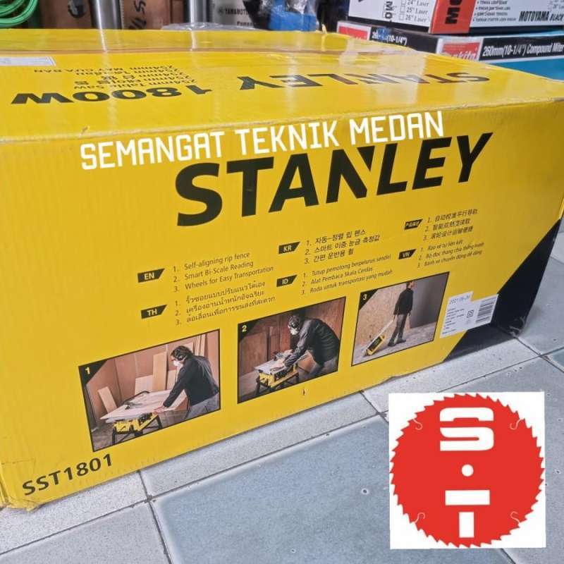 Jual Sst1801 Table Saw Tablesaw Mesin Meja Potong Kayu 10 Stanley Sst ...
