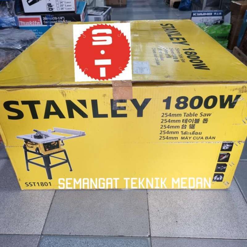 Jual Sst1801 Table Saw Tablesaw Mesin Meja Potong Kayu 10 Stanley Sst ...