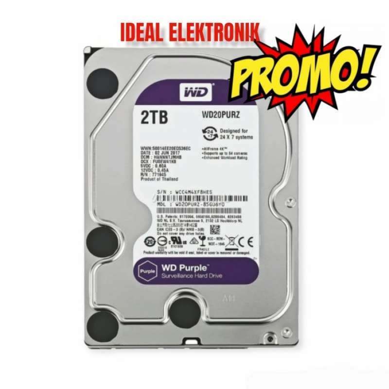 Promo Hardisk Internal 2tb Wd Purple / Hdd Wd Purple 2 Tb Buat Cctv Diskon 10% Di Seller Valmai ...