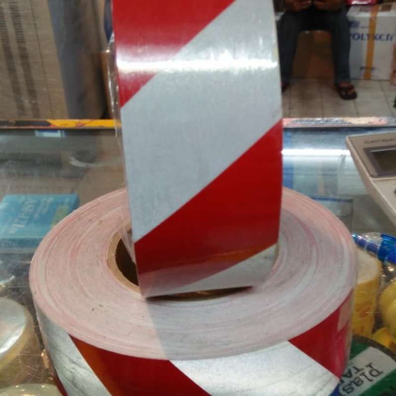 Jual sticker-stiker-scothlite-scotlite reflective 3m merah putih di ...