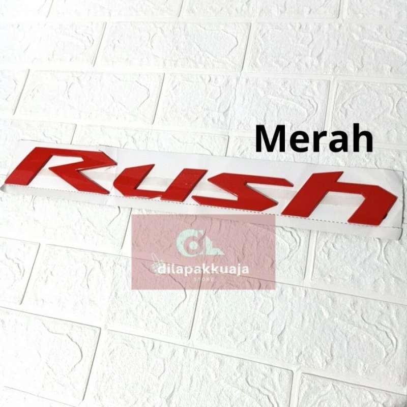 Promo Emblem Rush Engine Hood Kap Mesin Logo Rush Chrome Tempelan ...