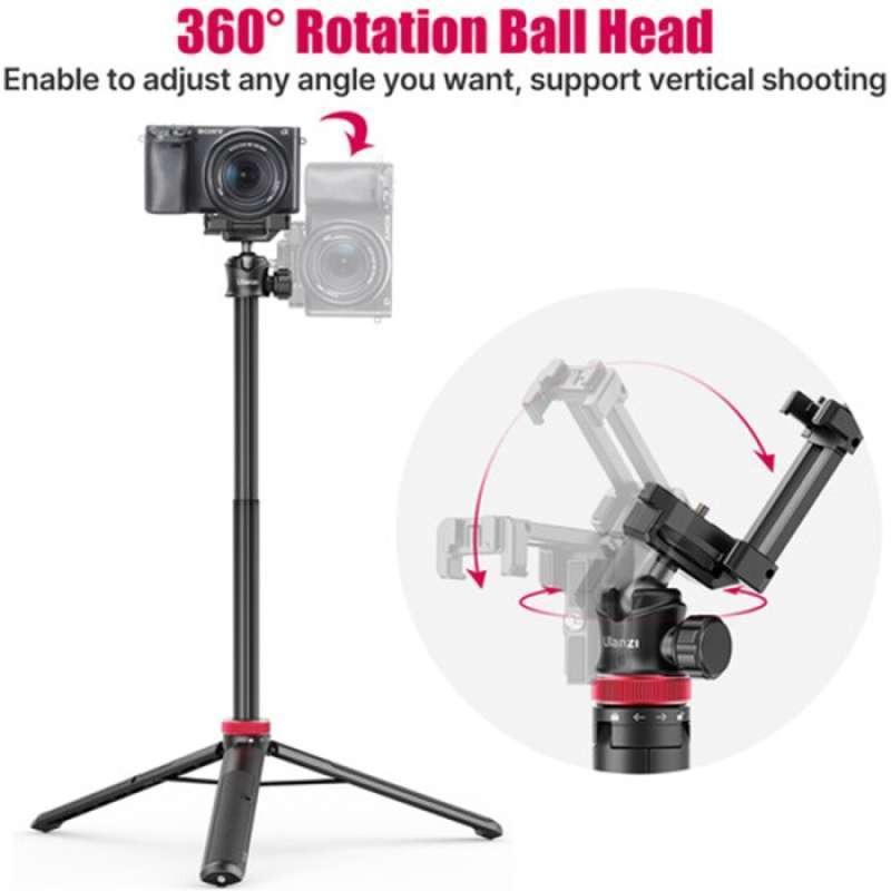 Promo Ulanzi Mt 44 Extendable Tripod Selfie Stick With 2 In 1 Ball Head