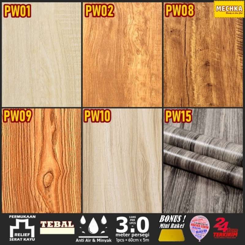 Jual Wallpaper Stiker PREMIUM corak Kayu utk Tembok Furnitur dll harga ...