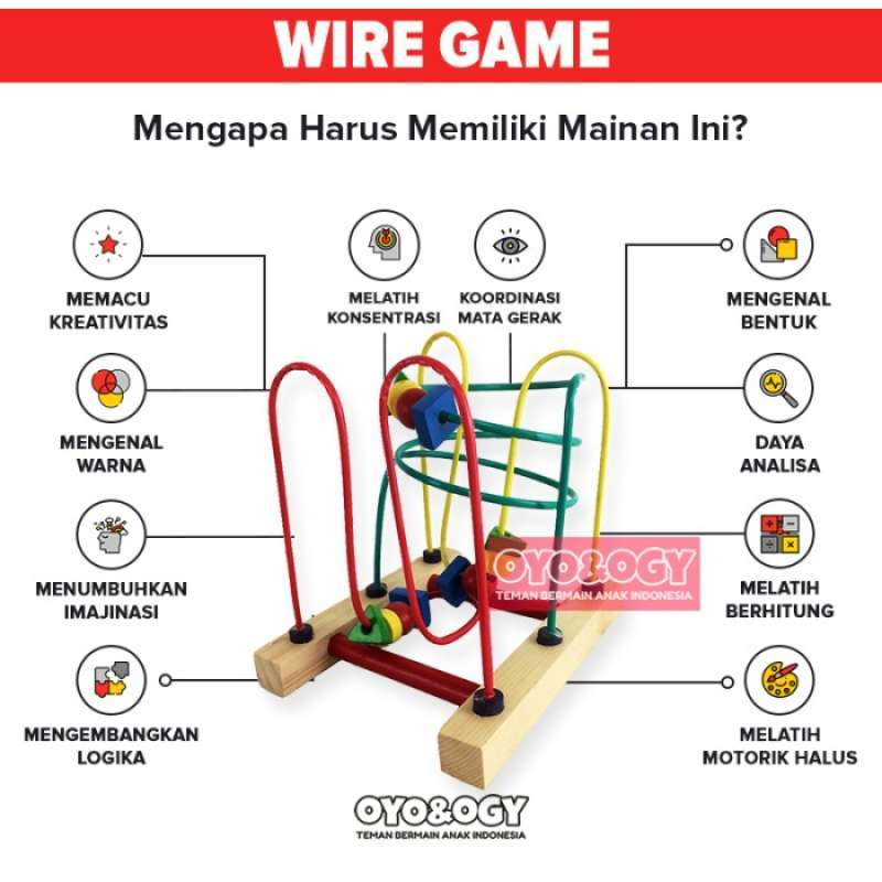 Promo Mainan Edukasi Anak Wire Game Kayu Alur Kawat Motorik Edukatif 3 ...