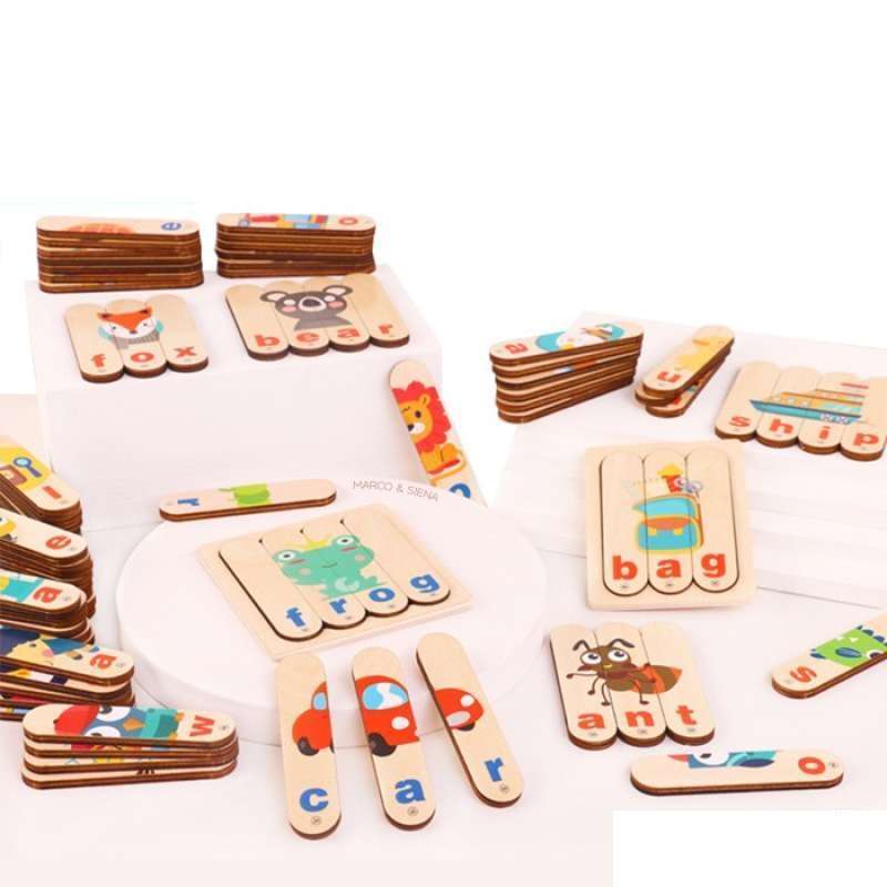 Promo Mainan Puzzle Stik Es Krim Abc Inggris Mns First Words Puzzle ...