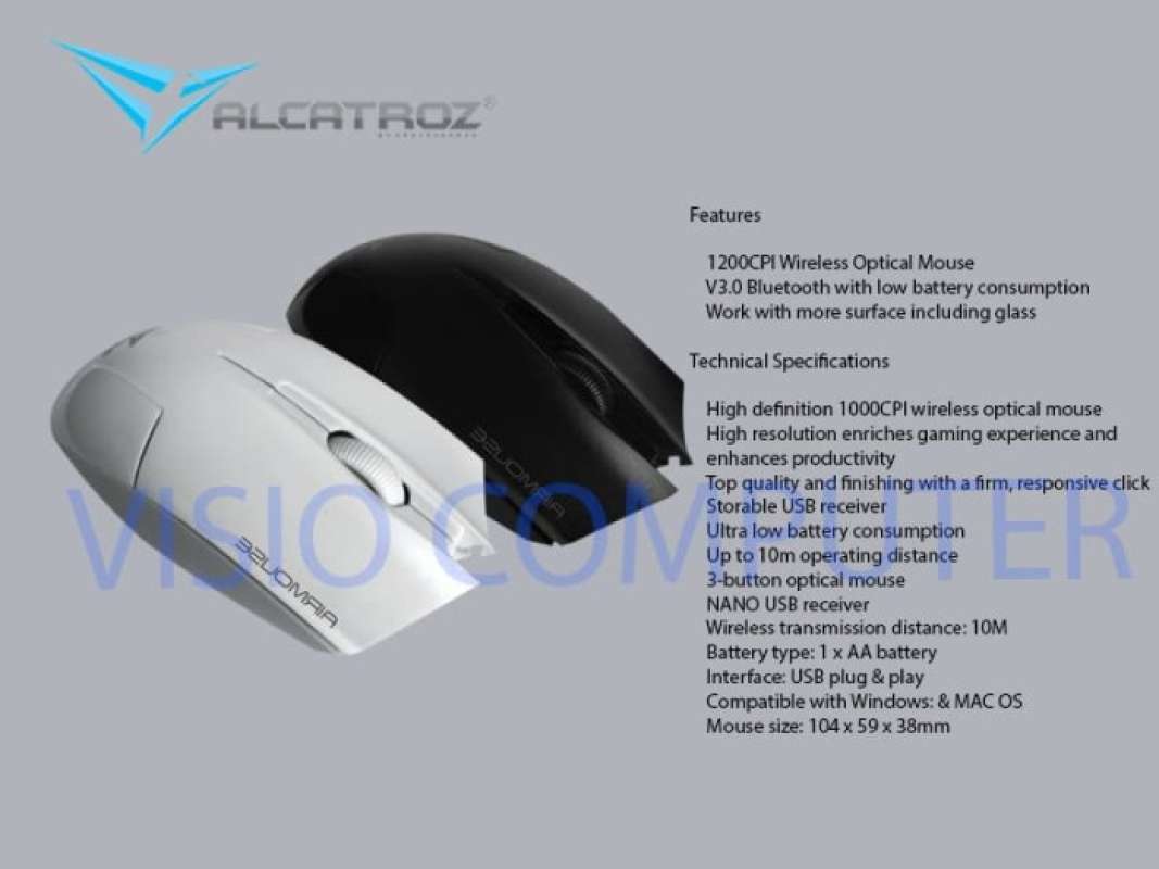 Jual Mouse Wireless Alcatroz Airmouse Original di Seller Meena Store ...
