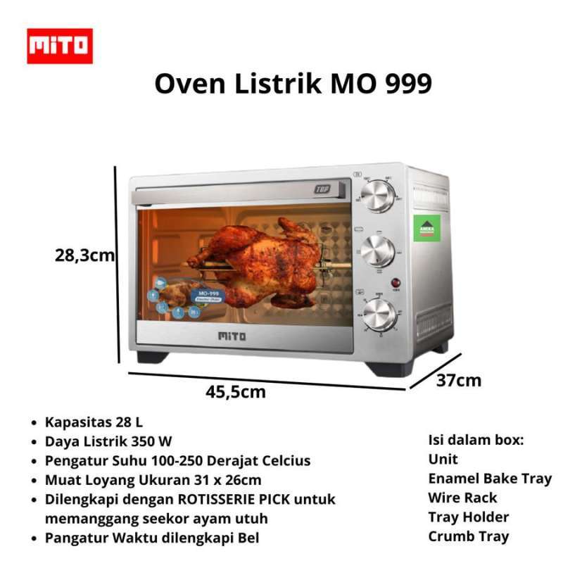 Jual Oven Listrik Mo 999 Top Kapasitas 28l Low Watt Mito Di Seller ...