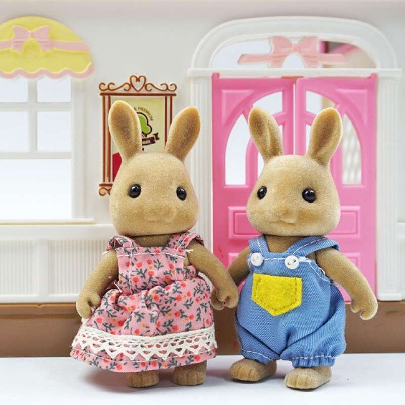 Jual Brown Rabbit Dolls G06 Mainan Koleksi Sylvanian Families Looks ...