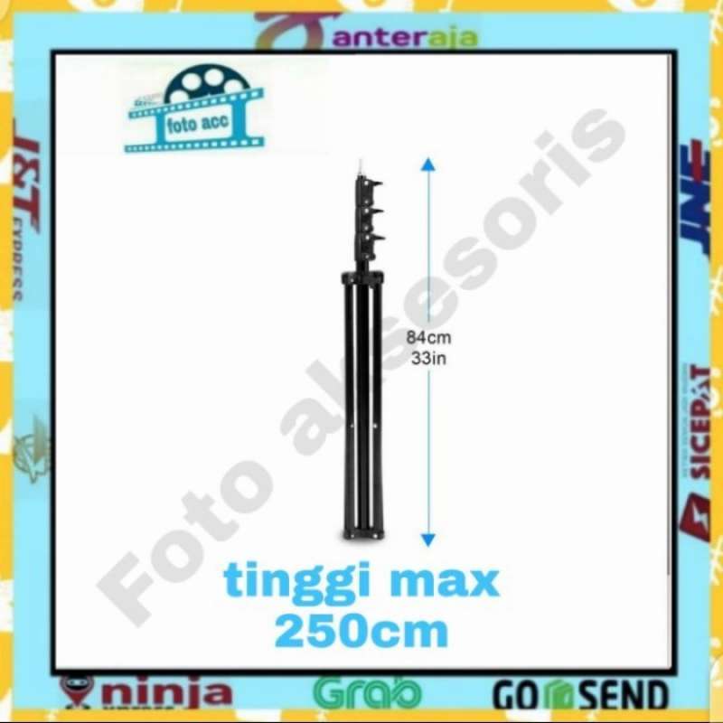 Promo Lighting Stand Background Foto Tinggi 250 Cm Diskon 10% di Seller ...