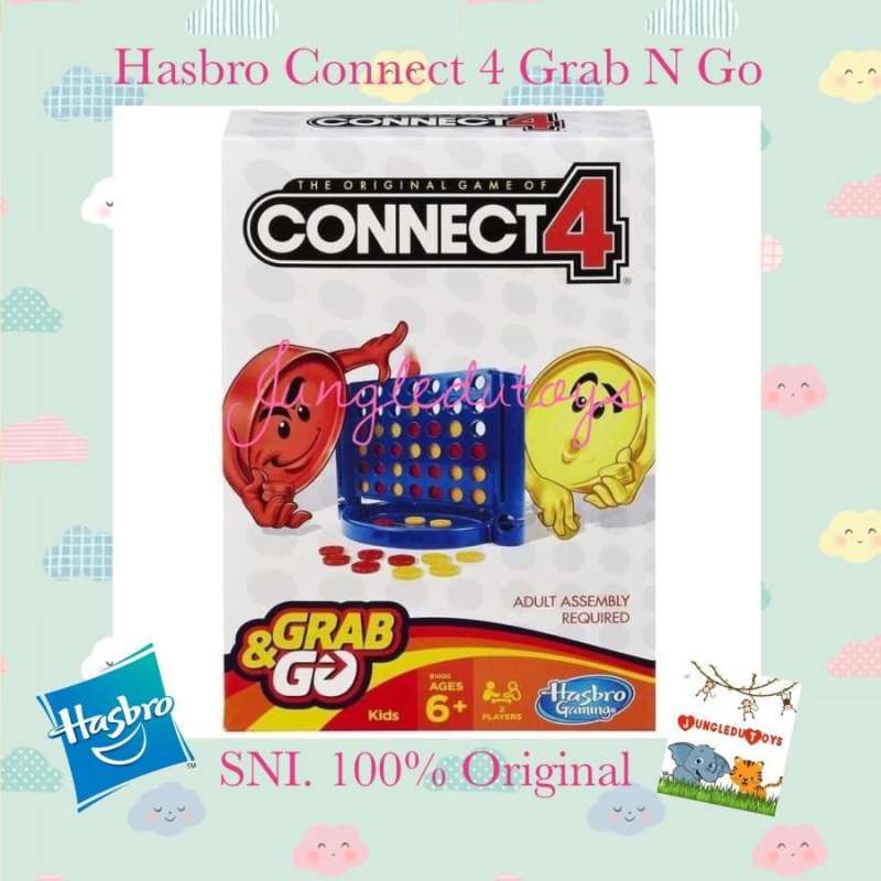 Jual Hasbro Connect 4 Grab And Go Original Tic Tac 4 Travel Board Game ...