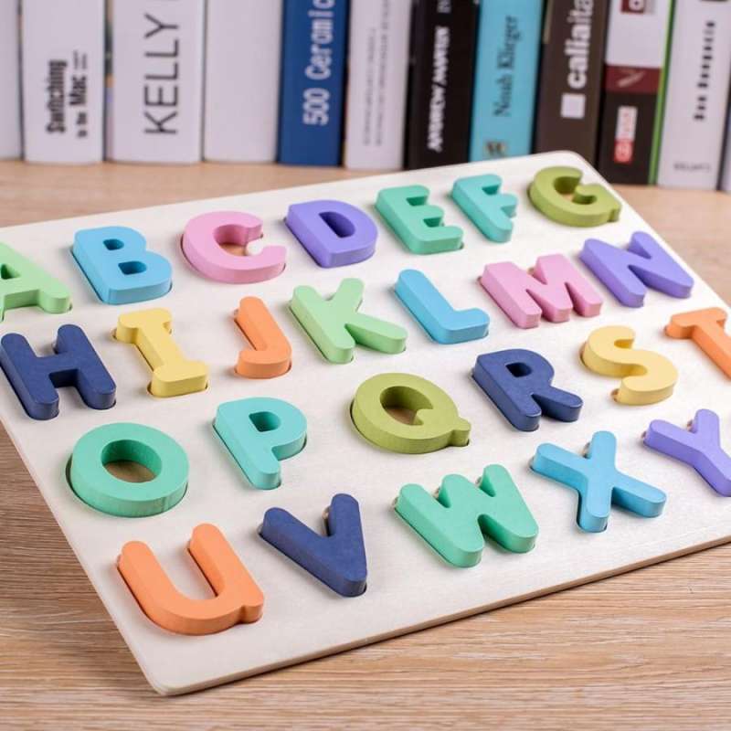 Promo Mainan Edukasi Anak Puzzle Kayu Angka Dan Abjad Abc Timbul Jumbo ...
