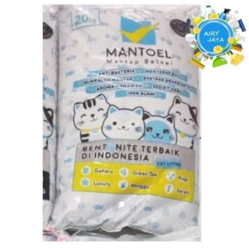 Jual Mantoel Mangga 20kg Pasir Bentonite Gumpal Wangi Kucing Cat Sand ...
