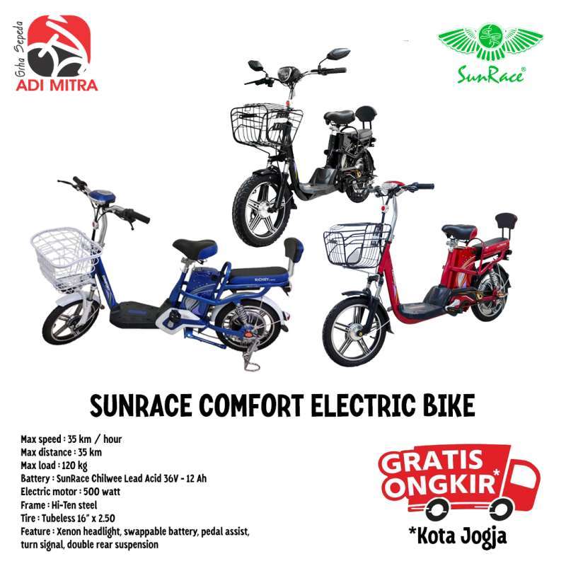 Jual Sunrace Comfort Sepeda Elektrik Sepeda Listrik di Seller ADIMITRA ...
