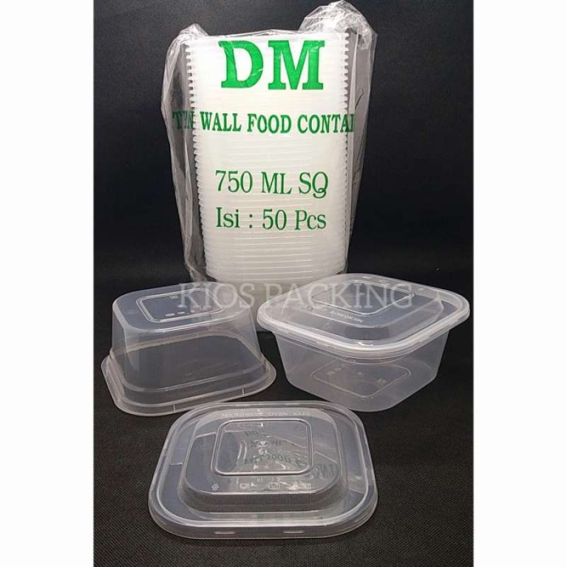 Jual Diskonnn Thinwall Food Container Sq 750ml Kotak Plastik Isi 25pcs