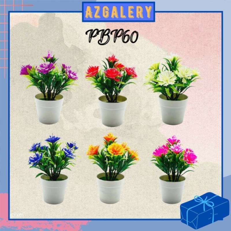 Jual Az Pot Bunga Mini Tanaman Hias Plastik Ornamen Dekorasi Artificial ...