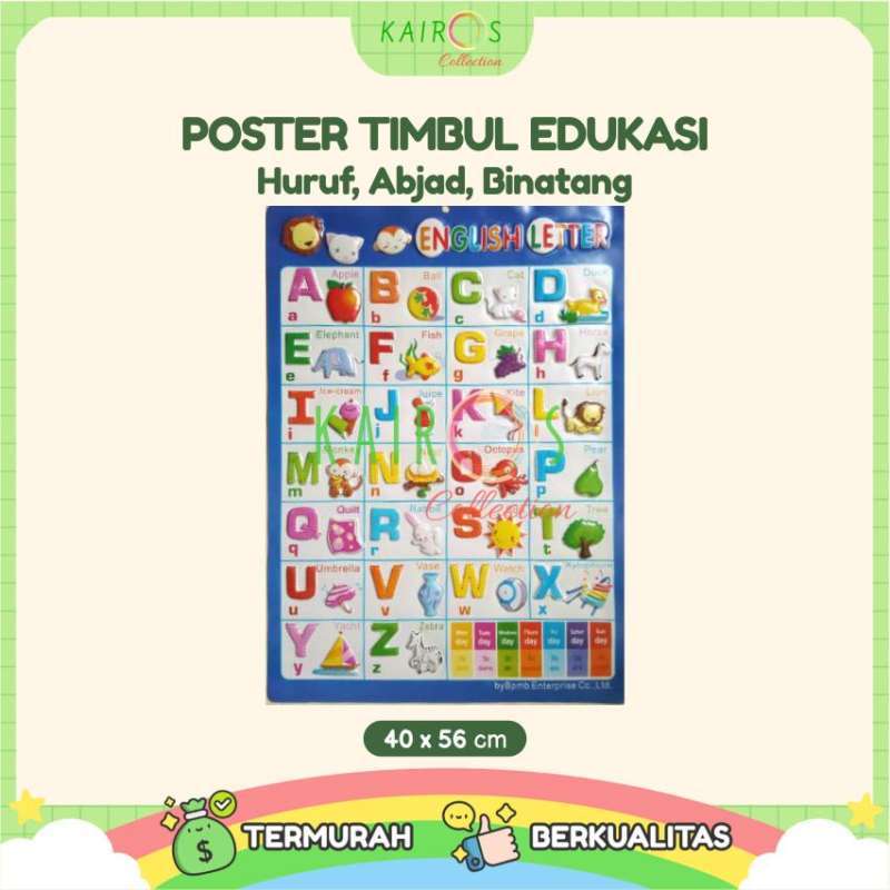 Jual Poster Anak Timbul Belajar Aneka Binatang Dan Huruf Abjad Alphabet ... Jual Poster Anak Timbul Belajar Aneka Binatang Dan Huruf Abjad Alphabet ...