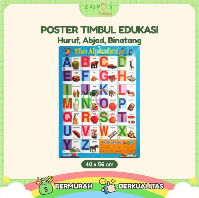 Jual Poster Anak Timbul Belajar Aneka Binatang dan Huruf Abjad Alphabet ... Jual Poster Anak Timbul Belajar Aneka Binatang dan Huruf Abjad Alphabet ...