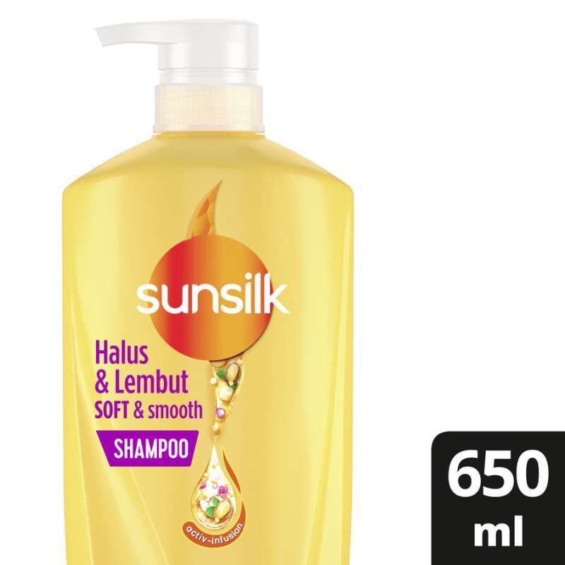 Jual Sunsilk Shampoo Soft & Smooth Halus & Lembut Kuning Pump 650ml Di ...