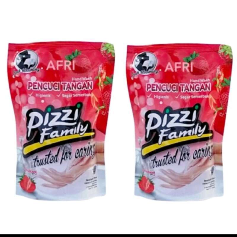 Jual Pizzi Family Hand soap sabun cuci tangan strawberry 375ml Isi 2 ...