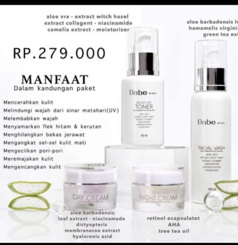 Jual Dabe Beaute Paket Lengkap Skincare di Seller Kagura Store - Kota ...