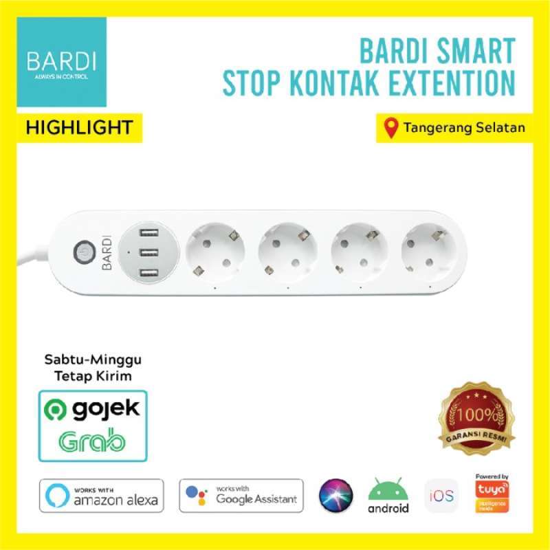 Promo Bardi Smart Power Strip Extension Steker Stop Kontak Socket Plug Wifi Diskon 10% di Seller ...