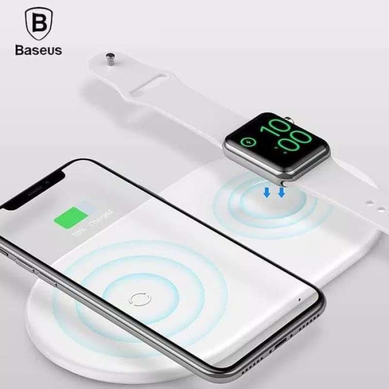 Jual Baseus Wireless charger 2in1 dual function watch charging di ...