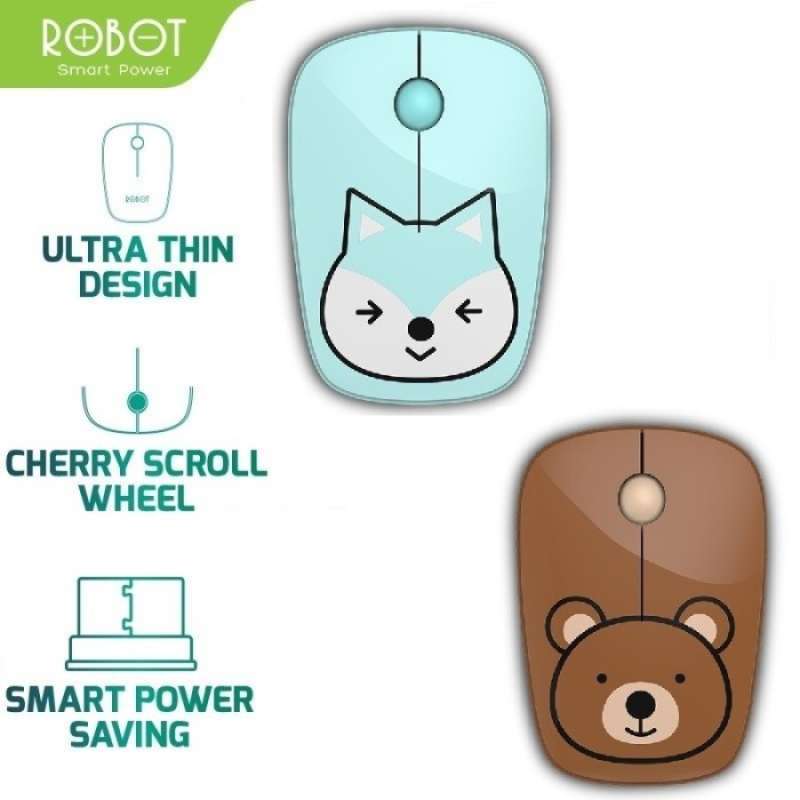 Jual Mouse Robot M220 Mouse Wireless Optical Mouse Cherry Scroll ...