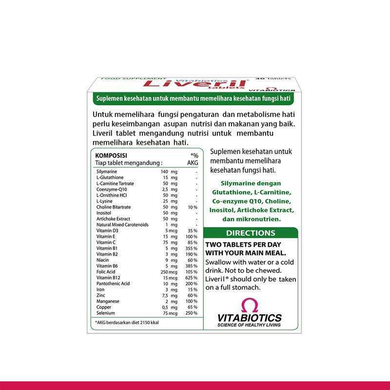 Promo Vitabiotics Liveril 30 Tablet - Memelihara Fungsi Hati Liver ...
