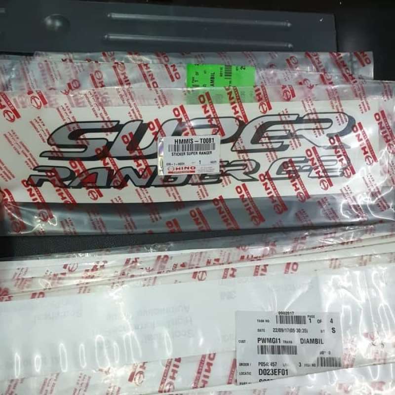 Promo Sticker Hino SUPER RANGER E2 HMMIS-T0081 Original Asli Diskon 28% ...