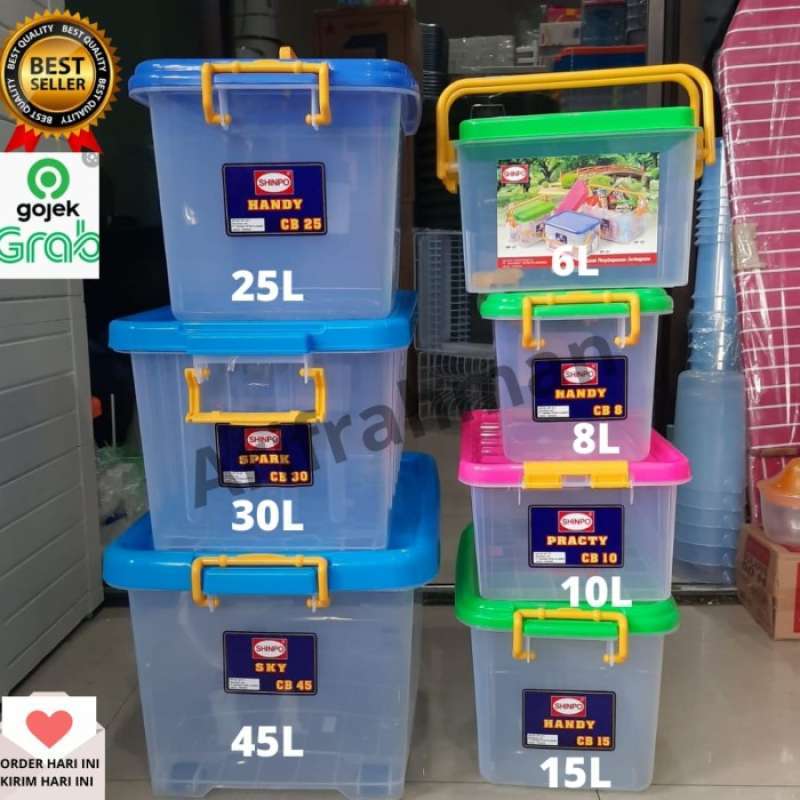Promo Container Box 6-8-10-15-25-30-45 Liter SHINPO Diskon 12% di ...
