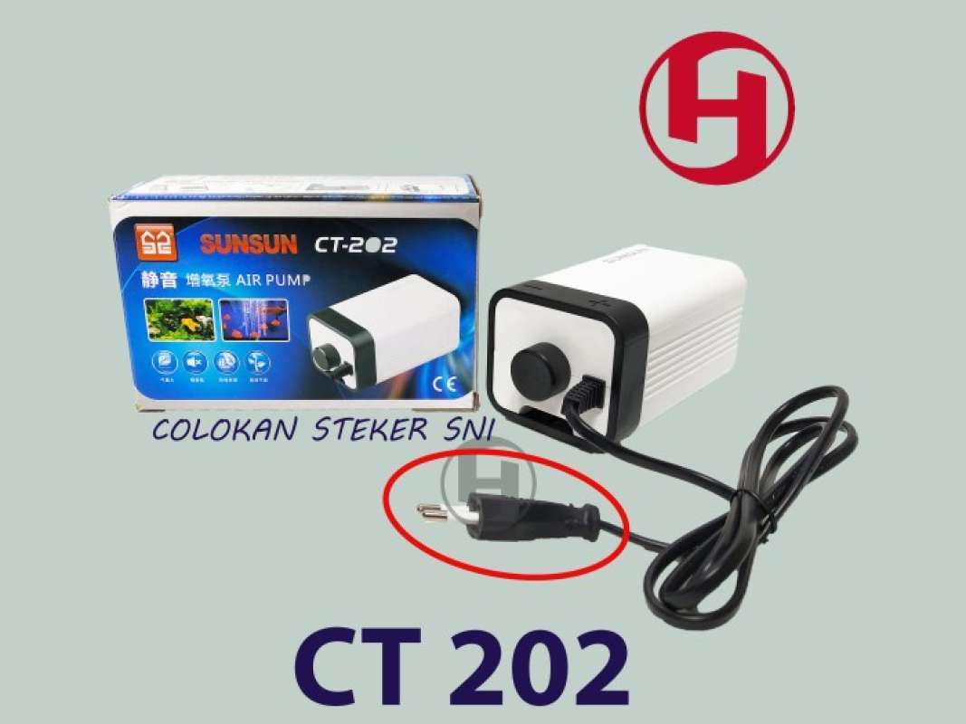 Promo Original Sunsun Air Pump Ct-202 Pompa Udara Aerator Aquarium ...
