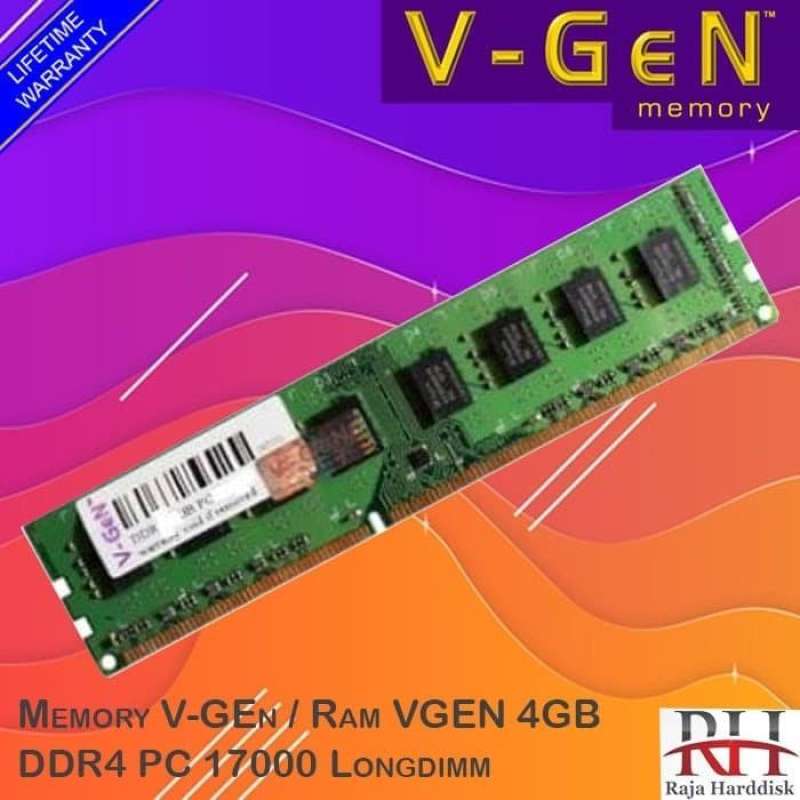 Jual Memory V-GEn / Ram VGEN 4GB DDR4 PC 17000 Longdimm di Seller Raja ...