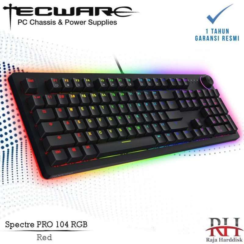 Jual Tecware Mechanical Gaming Keyboard Spectre PRO 104 RGB Outemu - Red di Seller Raja Harddisk ...