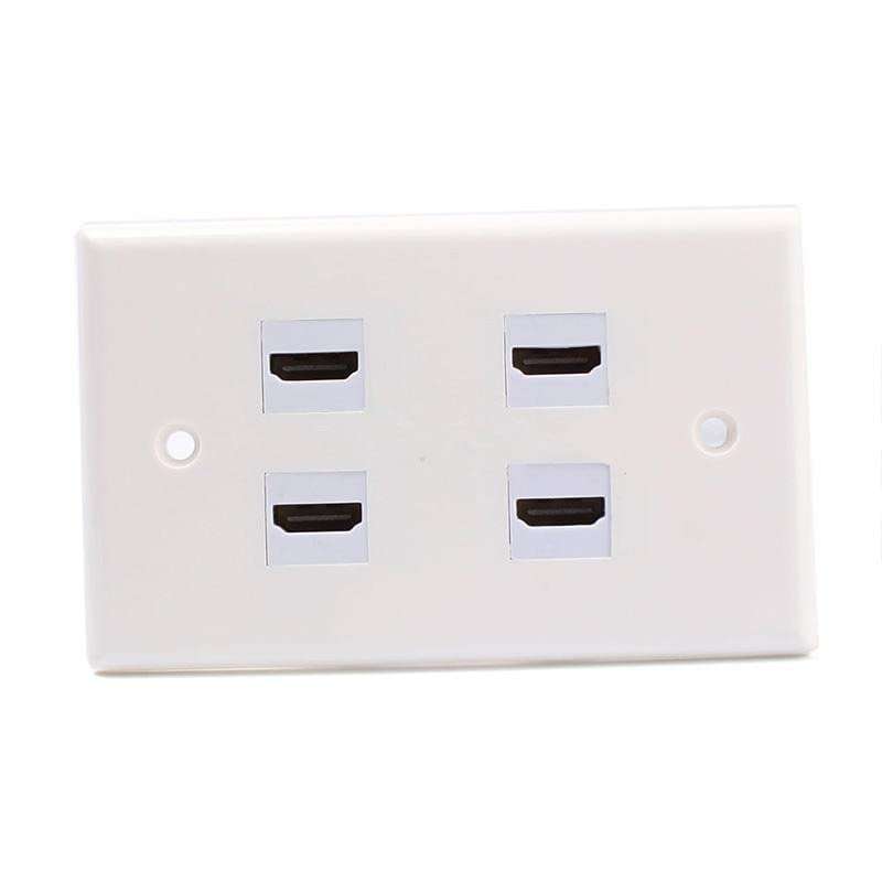 Promo Halokny HDMI Wall Plate 4 Port, HDMI Keystone Female to Female ...