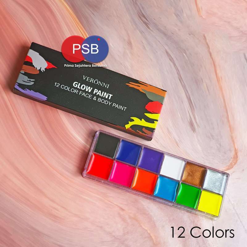Promo Face Paint / Cat Wajah 12 Warna / Face & Body Painting Set 12 ...