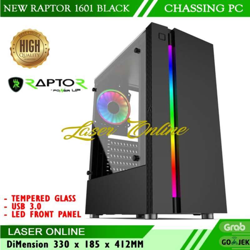 Promo New Produk Casing Raptor 1601 Led Rgb Black Diskon 10% di Seller ...