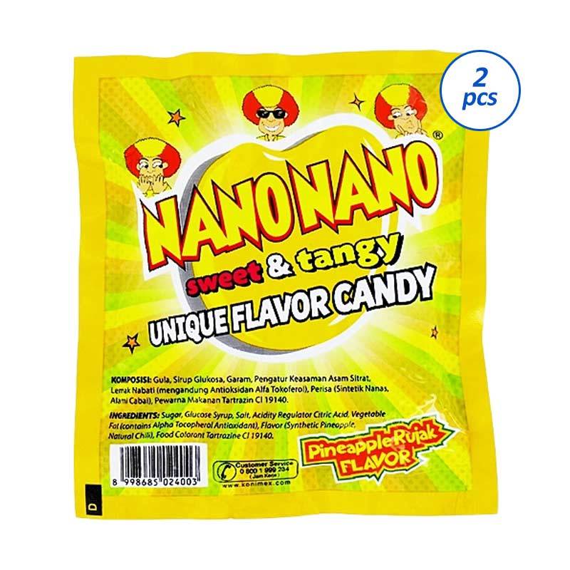 Jual NANO NANO Manis Asem Asin Rasa Rujak Nanas Permen [2 pcs] di ...
