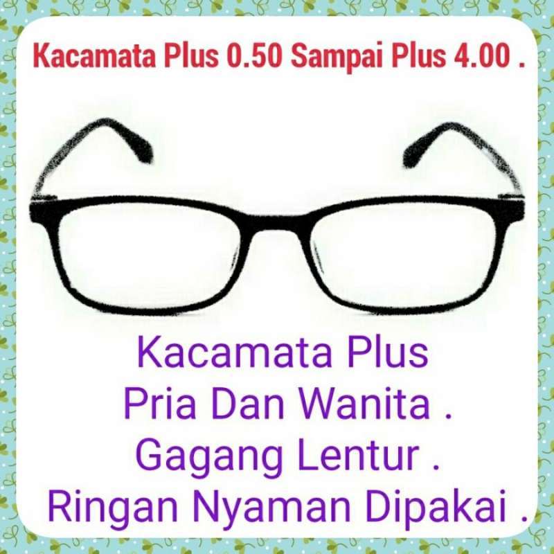 Jual Kacamata Gaya Pria Plus Fokus Wanita Cantik Baca Kaca Mata Plus ...